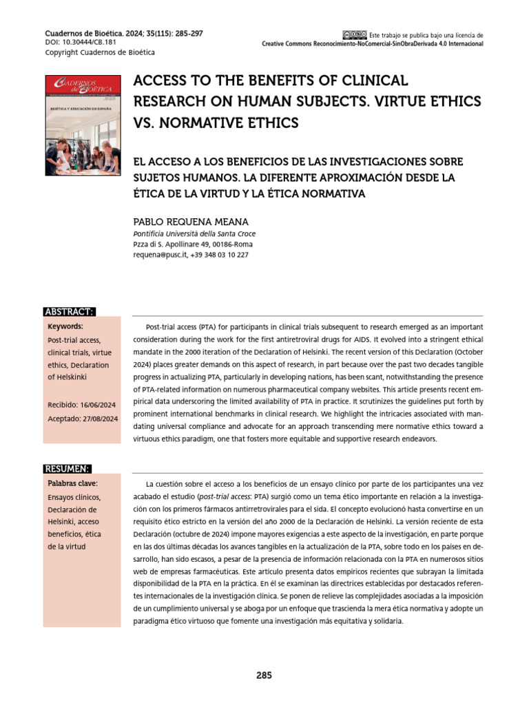 Acceso a los medicamentos post investigación | PDF | Clinical Trial ...