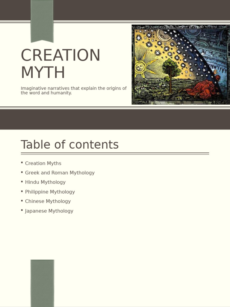 G2 PPT Creation Myth | PDF | Hindu Mythology | Roman Mythology
