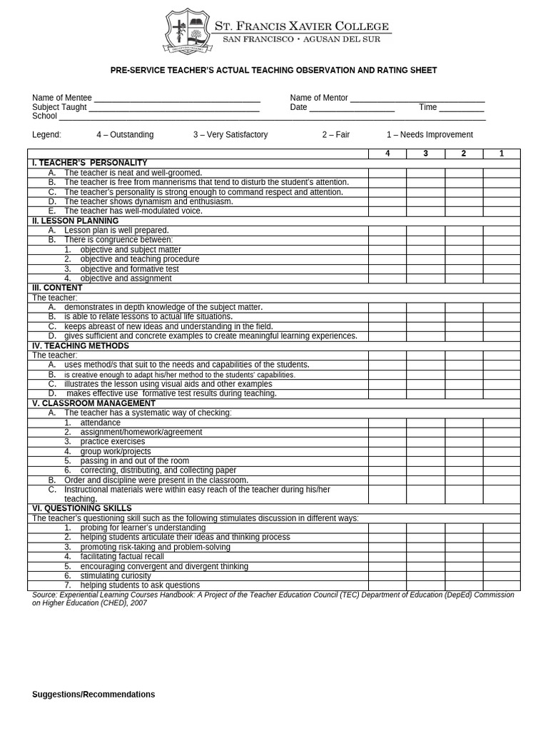SFXC-CTE-Internship-Tools | PDF | Teachers | Mentorship