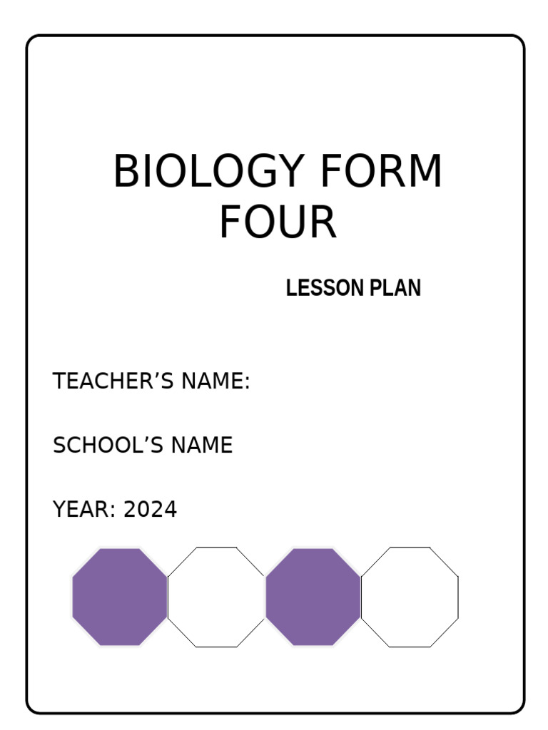 Biology Lesson f4 | PDF | Teachers | Seed