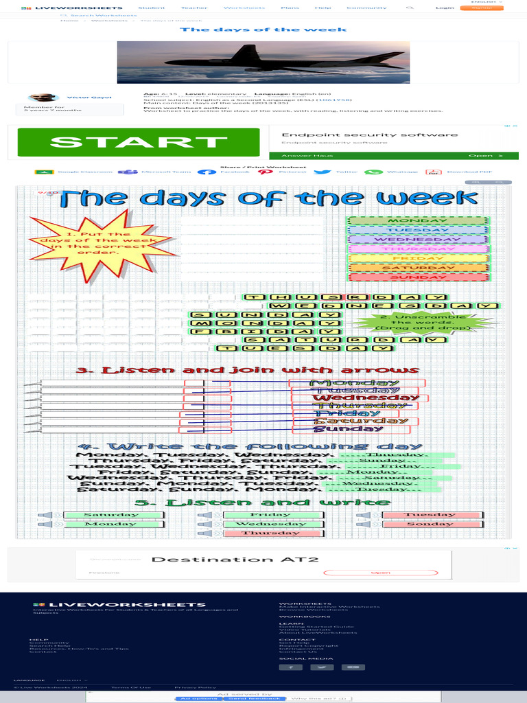 The Days of The Week 44808 Víctor Gayol Live | PDF