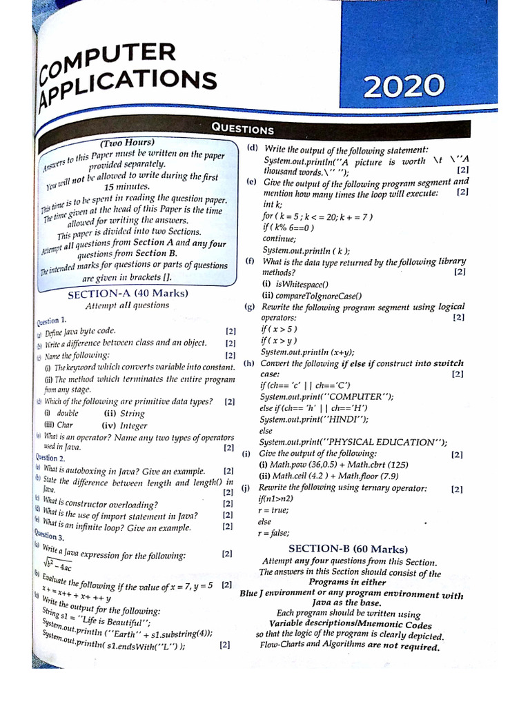 10years Computer Pyqs | PDF