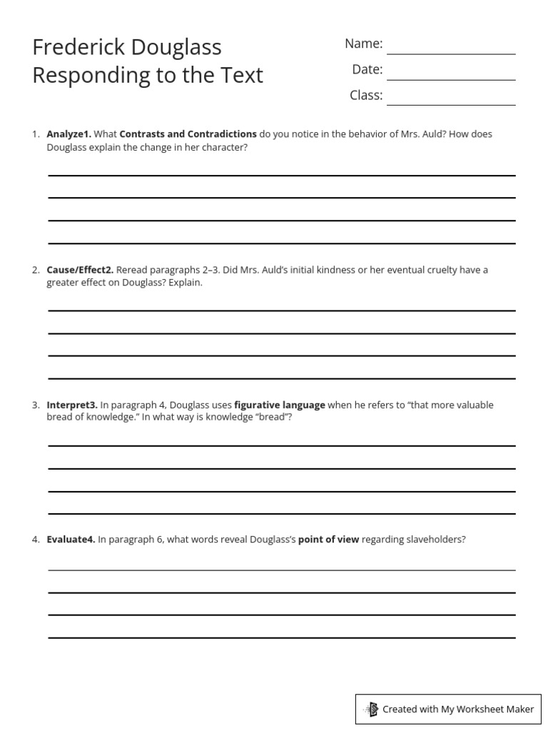 Douglass on Humanity and Bestiality | PDF