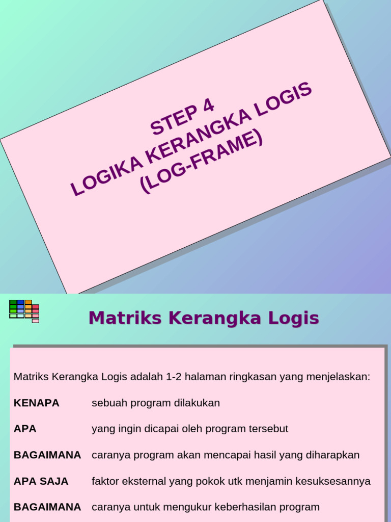 Pert. 5 Logika Kerangka Logis | PDF