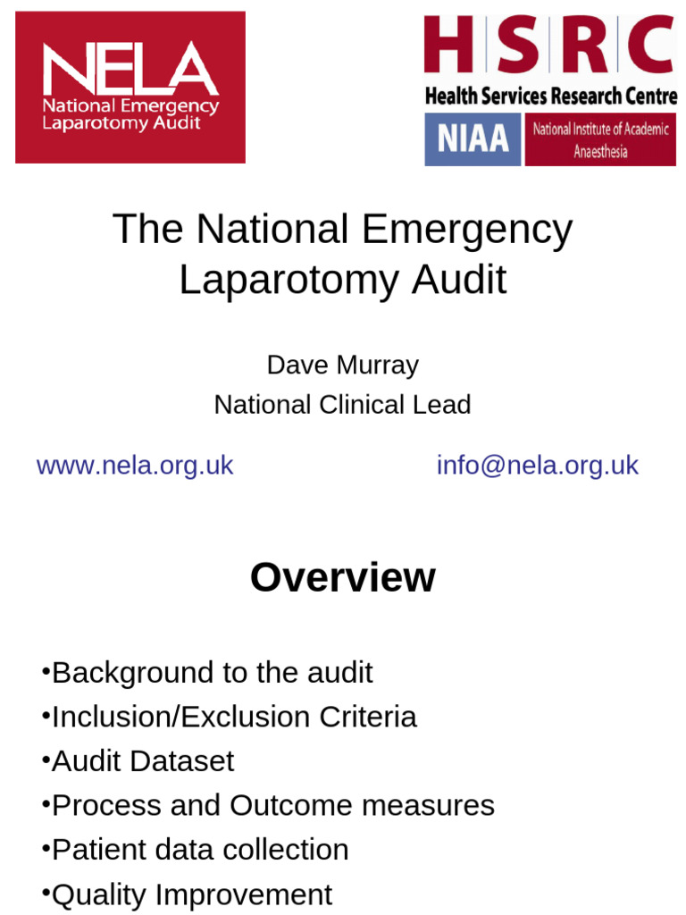 NELA Webcast - Dr Dave Murray | PDF | Risk | Diseases And Disorders