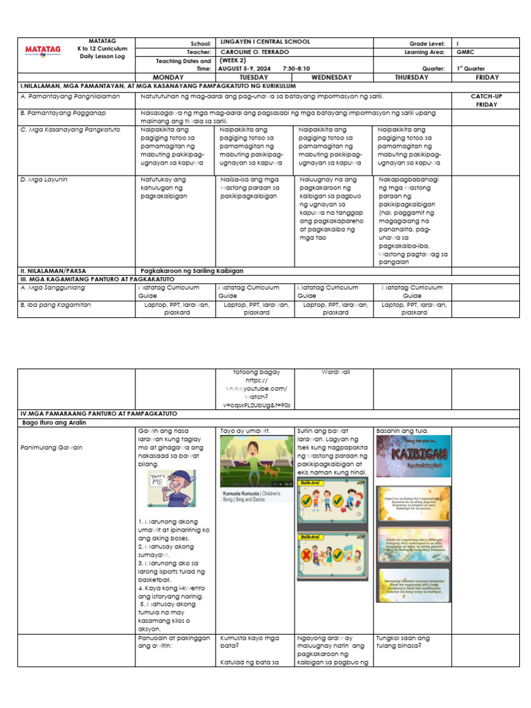 Grade 1 - GMRC-W2 | PDF