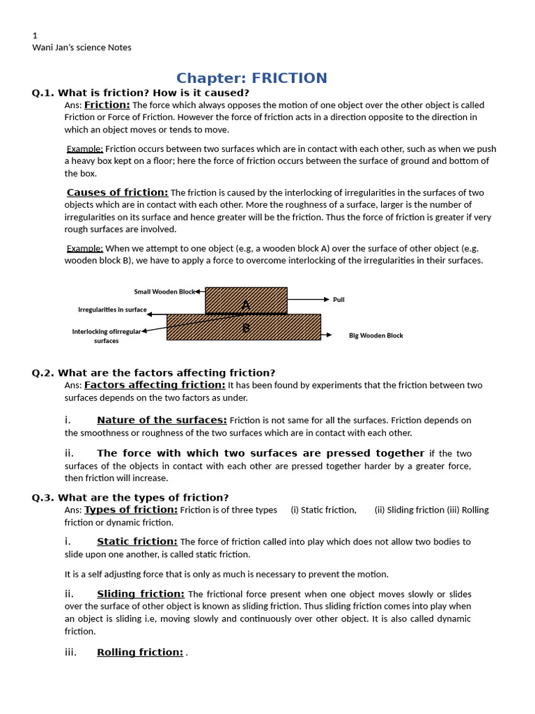 Friction 8th (26) | PDF | Friction | Force