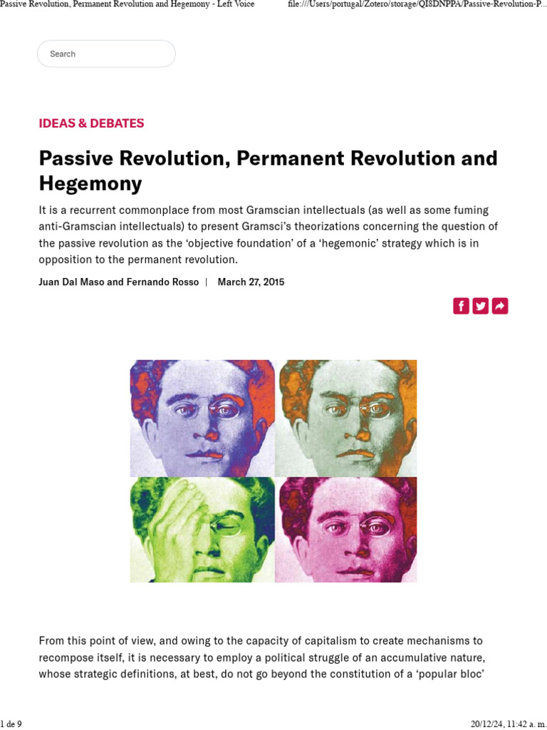 Gramsci's Passive vs. Permanent Revolution | PDF | Antonio Gramsci ...