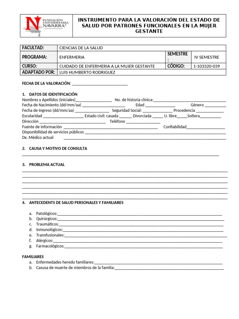 Instrumento para La Valoración de Los Patrones Materno | PDF | El ...