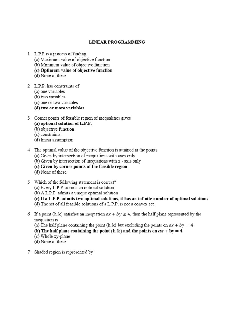 Ch 12 Linear Programming Pdf Mathematical Optimization Linear Programming 9578