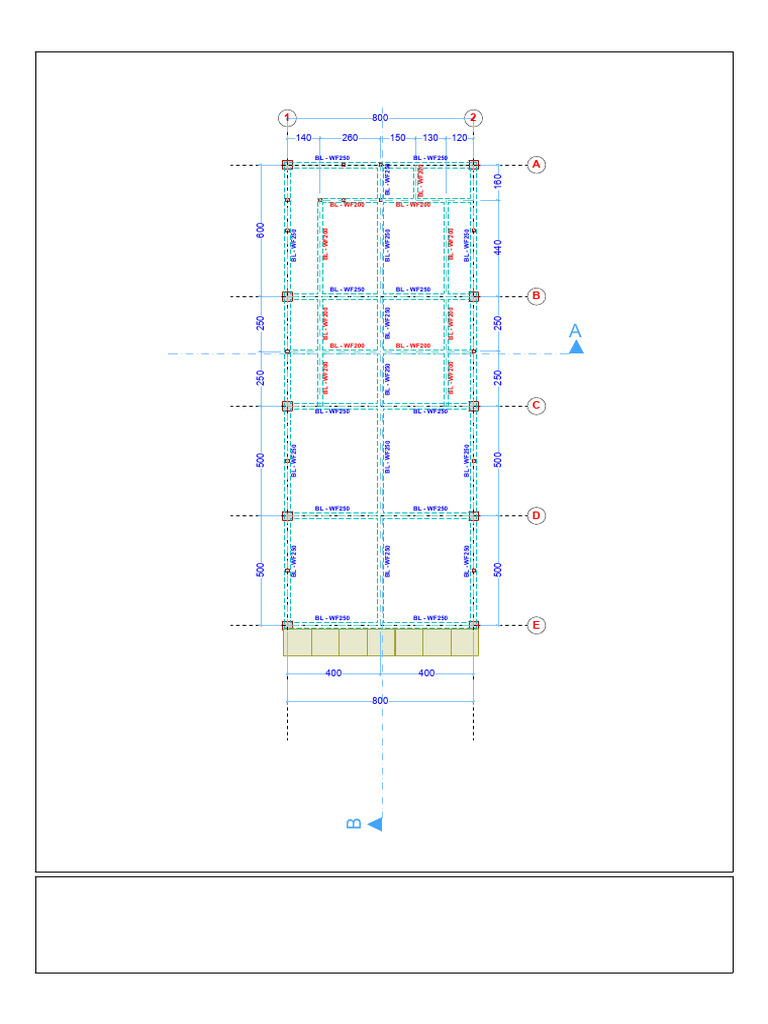 012 - Denah Rencana Balok Lantai Wf | PDF