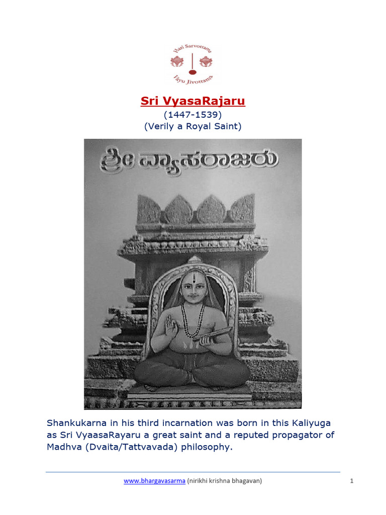 VYASARAJARU | PDF