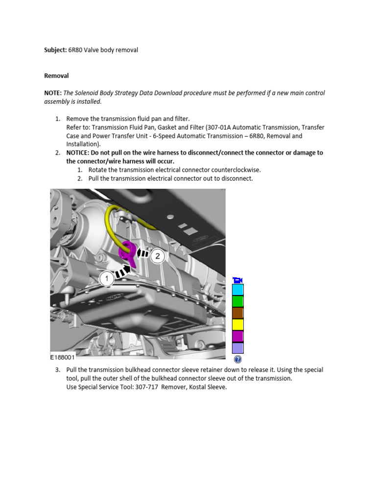 6R80 Valve Body Removal Guide | PDF | Valve | Electrical Connector