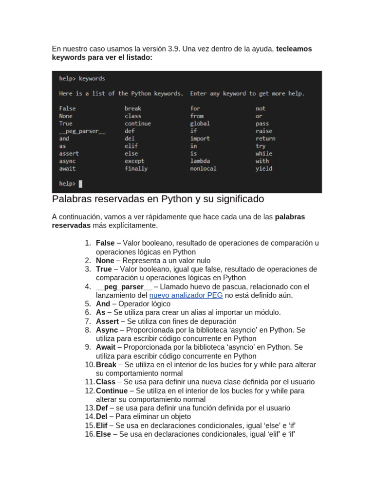 Operadores y Primera Etapa de Programación Den Phyton Desde Operadores | PDF | Python (lenguaje ...