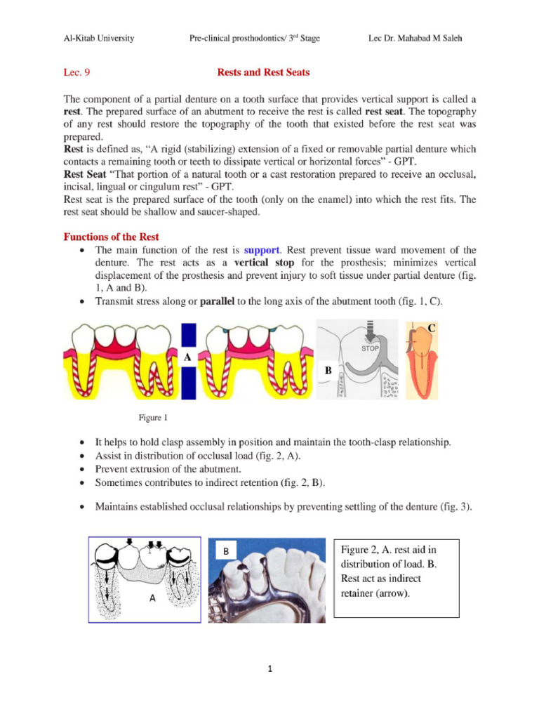 Lec. 9, Rest & rest seats | PDF