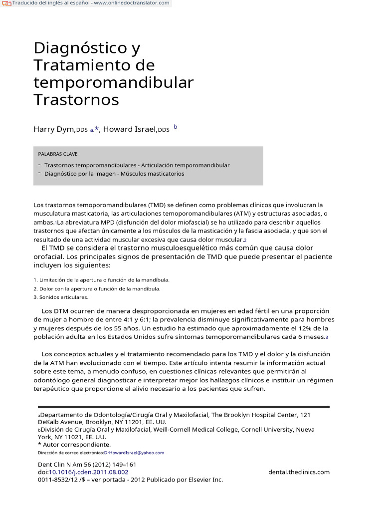 Atm Disorders.en.Es | PDF | Toxina botulínica | Droga anti-inflamatoria ...