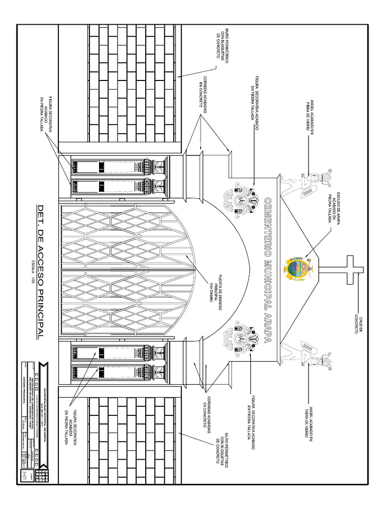 D - Cerco Arapa - Det Arcos - Pilares Metrar A-1 Elevacion (1 | PDF