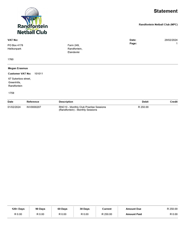 Statement - Megan Erasmus-4 | PDF