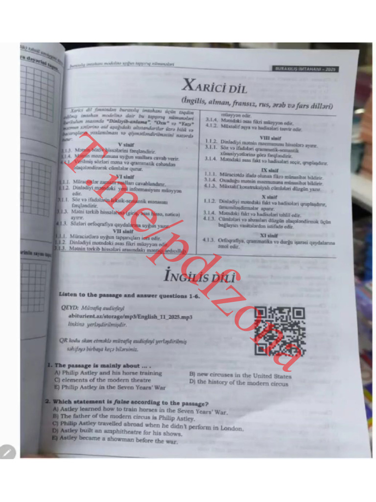 Abituriyent Jurnalı 11 Ci Sinif(İngilis Dili-riyaz_250128_190026 | PDF