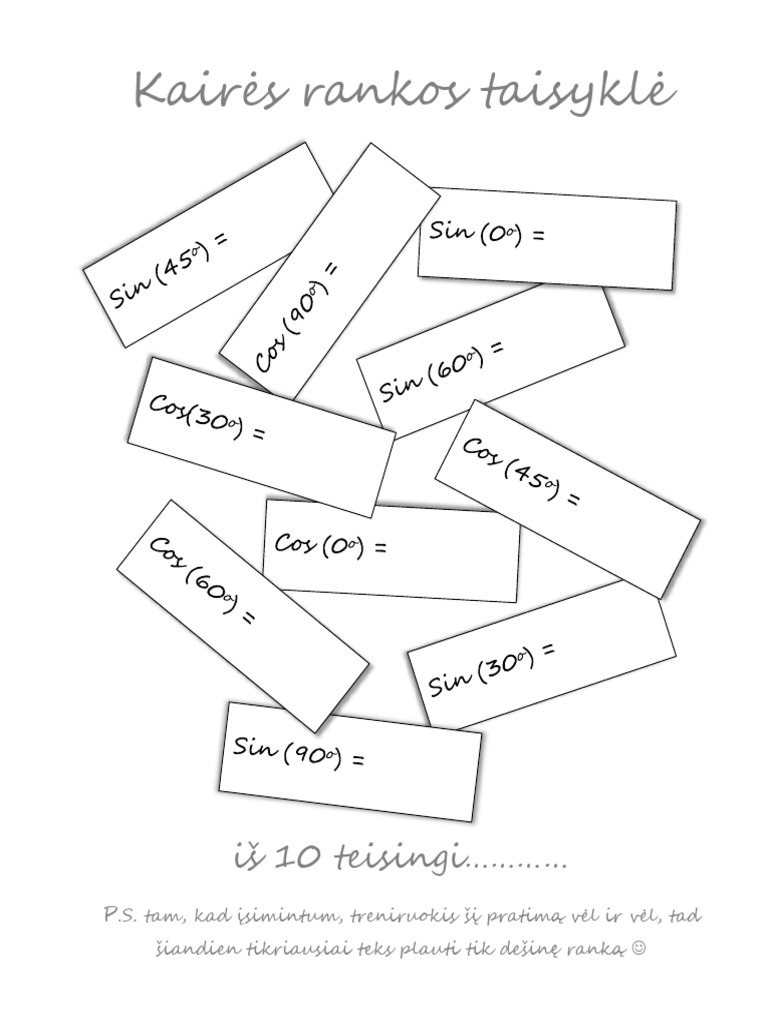 2 Tema Uzduotis Kaires Rankos Taisykle 0 | PDF