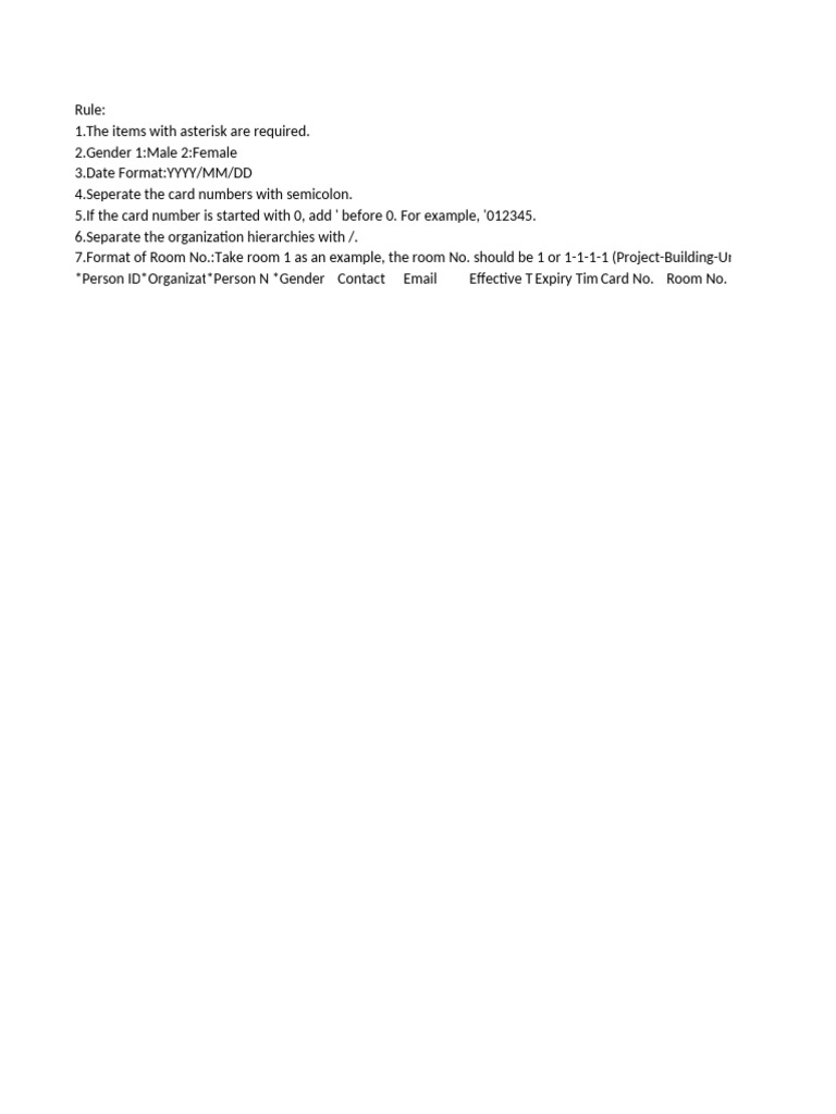 Person Information Template | PDF