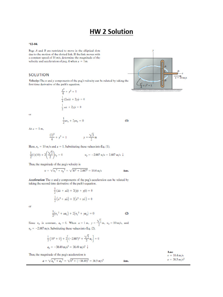 HW 2 Solution | PDF