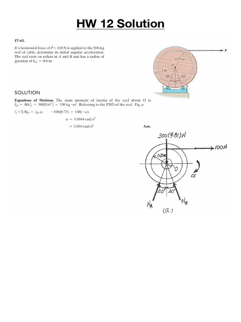 HW 12 Solution | PDF