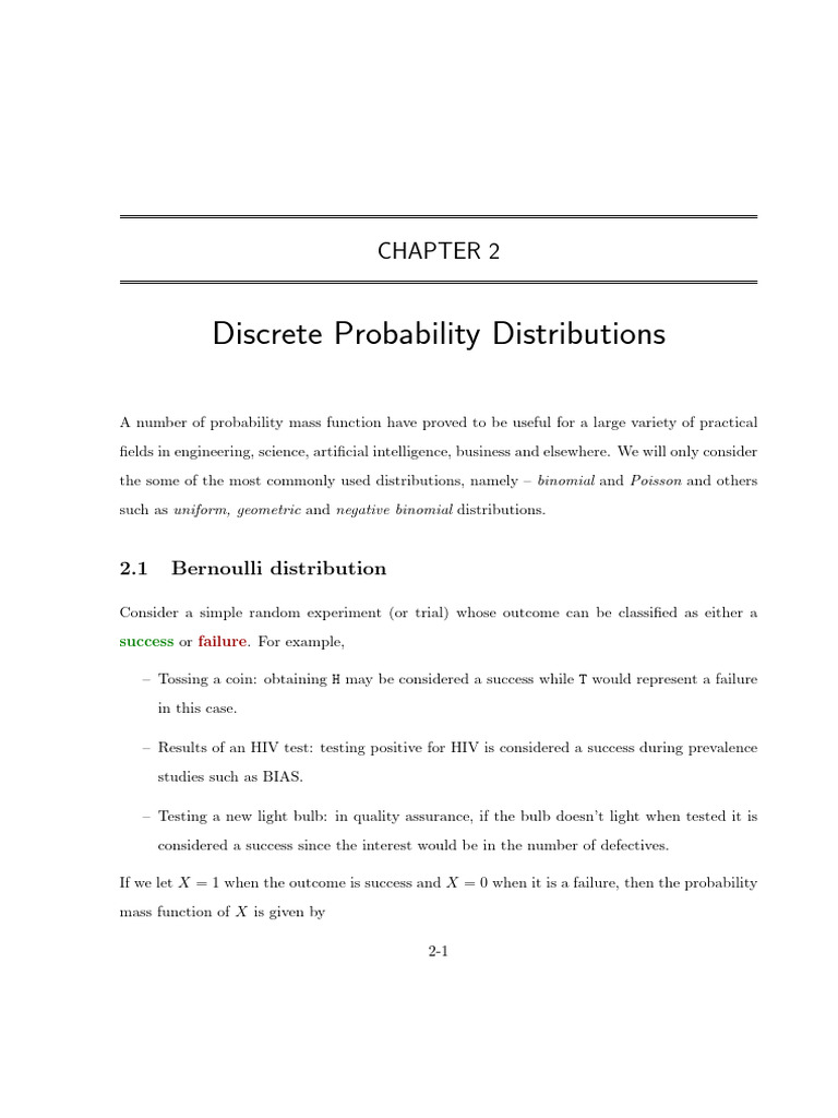 Discrete Probability Distributions | PDF | Probability Distribution | Poisson Distribution