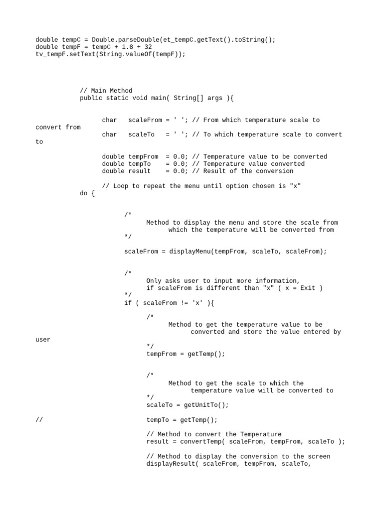 Trabalho | PDF | Fahrenheit | Computing