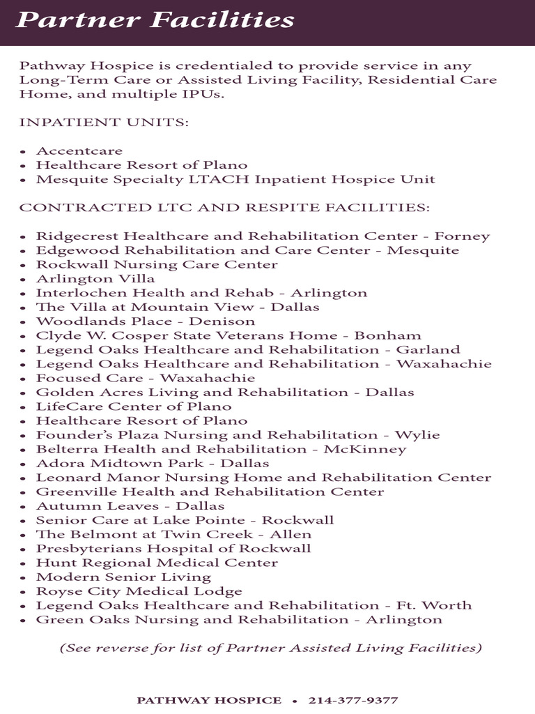 Brochure Partner Facilities | PDF