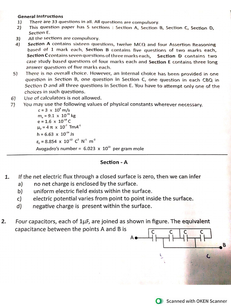 Sample Paper - 6 | PDF