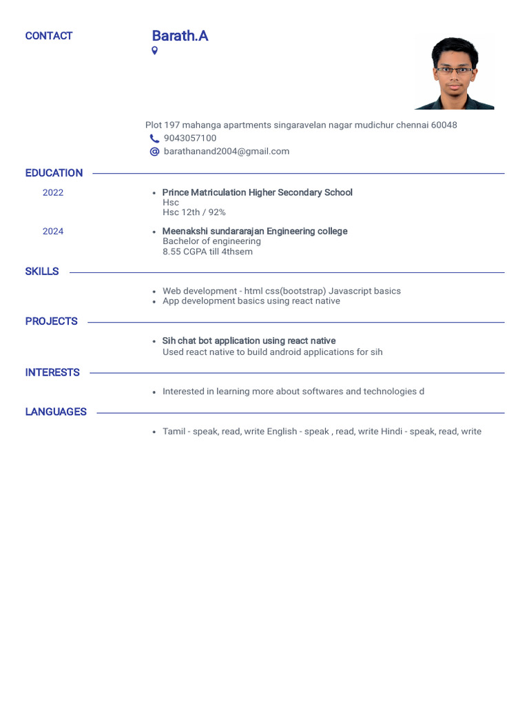 Barath Resume | PDF