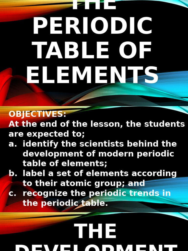 q3.Periodic Table.q3pptx 1 | PDF | Chemical Elements | Periodic Table