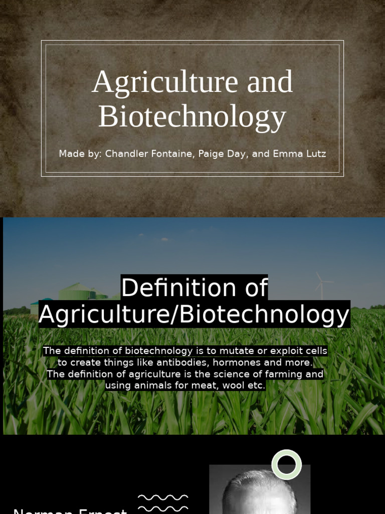 Agriculture and Biotechnology | PDF | Biotechnology | Agriculture