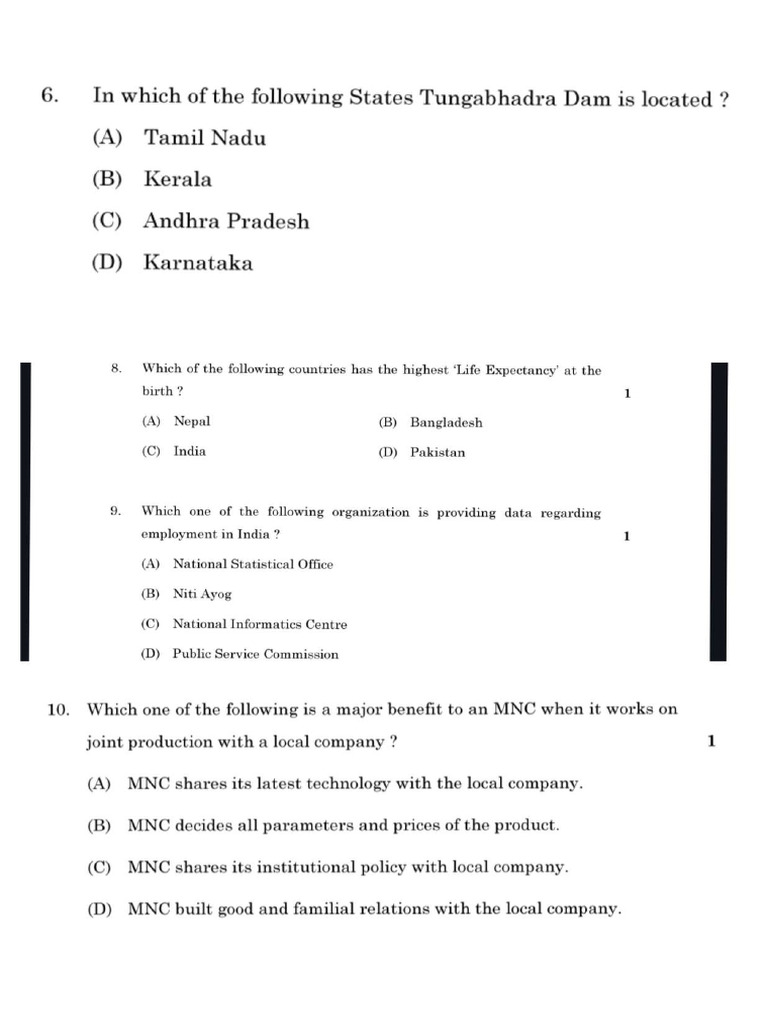 SST Important Pyq 3 | PDF