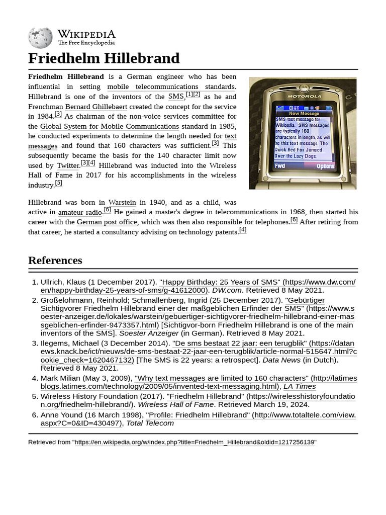 Friedhelm_Hillebrand | PDF | Telecommunications | Computing