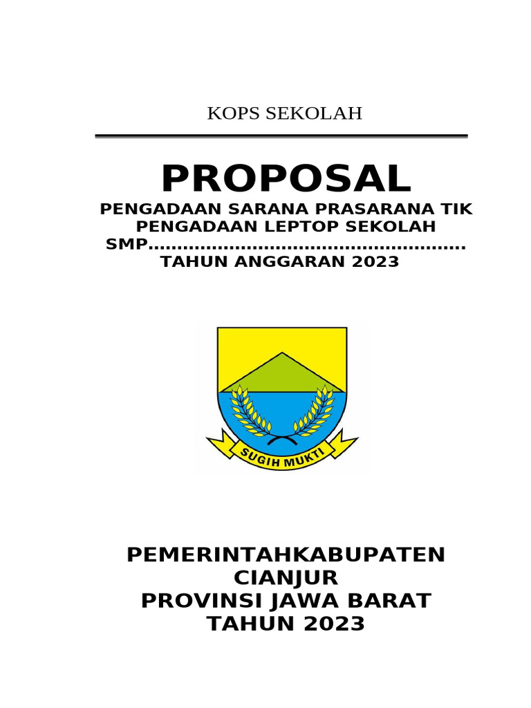 DRAFT Proposal Pengadaan TIK (Leptop) 2023 | PDF