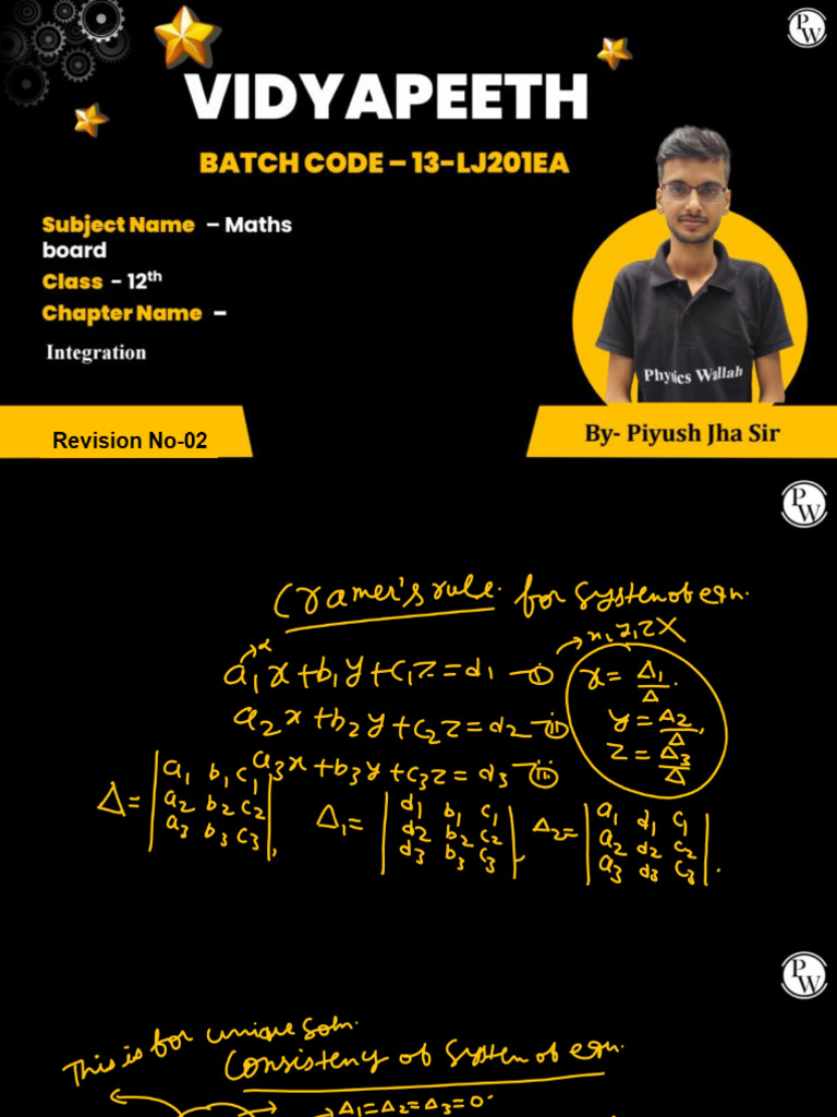 Integration 02 Revision Class 12 Jee Pdf