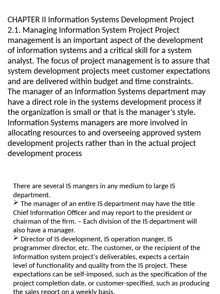 Managing Information Systems Projects | PDF | E Commerce | Software ...