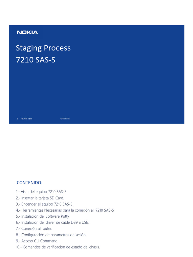 Guía de Instalación del Nokia 7210 SAS-S | PDF | USB | Ciencias de la ...