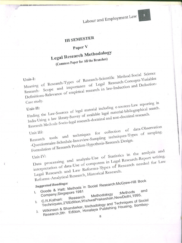 LEGAL RESEARCH METHODOLOGY | PDF