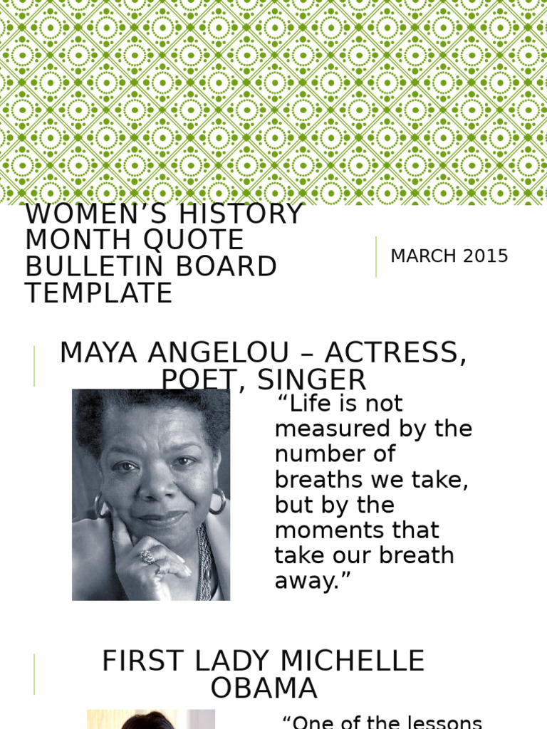 Women's History Month Quotes Template | PDF