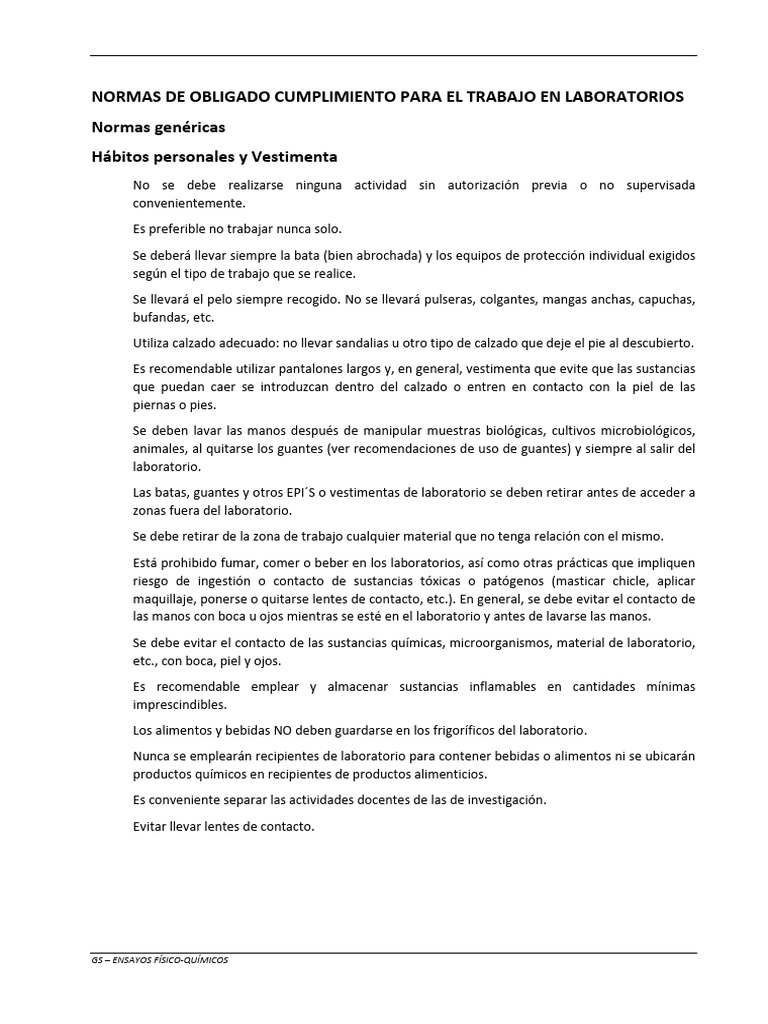 Tema 1 El Laboratorio de Ensayos3 | PDF | Laboratorios | Residuos