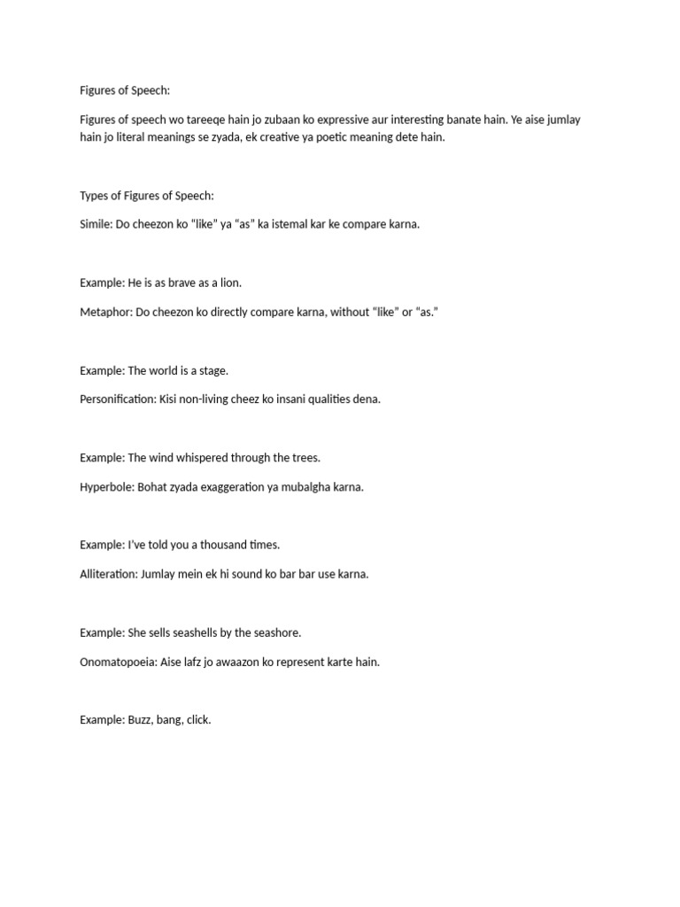 Understanding Figures of Speech | PDF