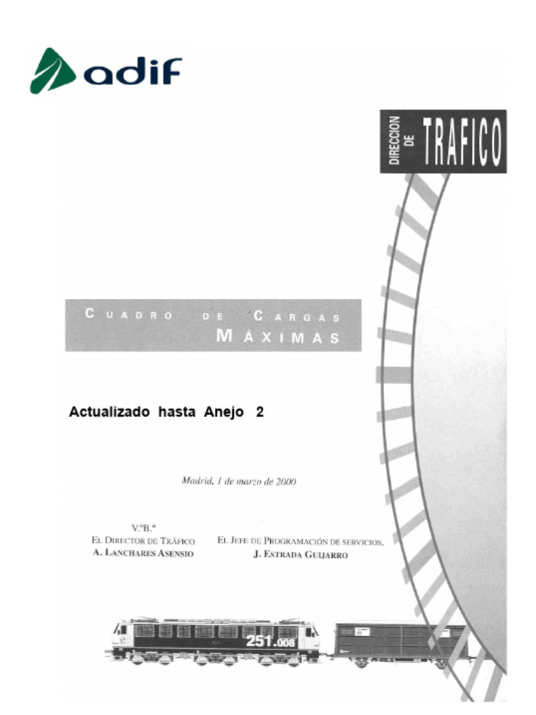 Cuadro de cargas máximas | PDF | Infraestructura ferroviaria | Transporte ferroviario