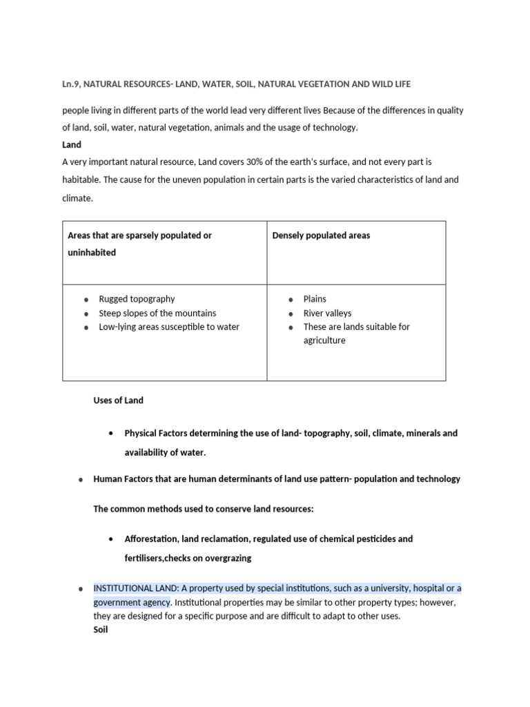 G 8, Geo LN 9 CW Notes | PDF | Soil | Water