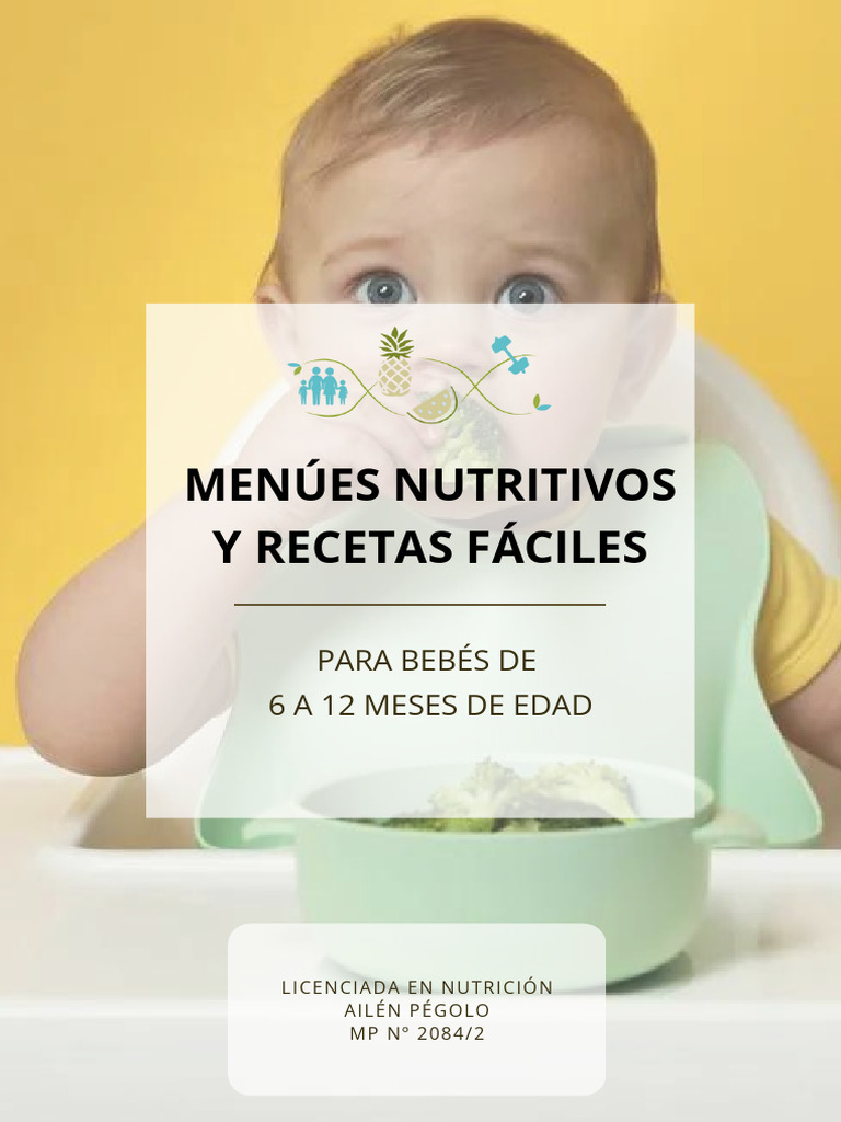 Menús y Recetas Nutritivas para Bebés | PDF | Cocinando | Alimentos