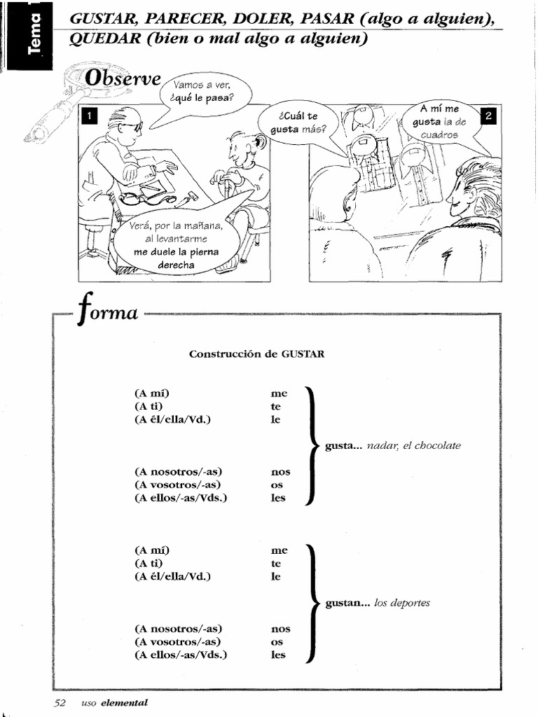 Verbo Gustar y Similares | PDF | Lingüística