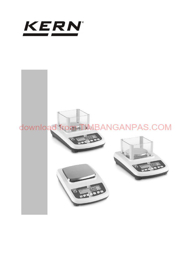KERN PFB Series - User Manual | PDF | Weighing Scale | Weight