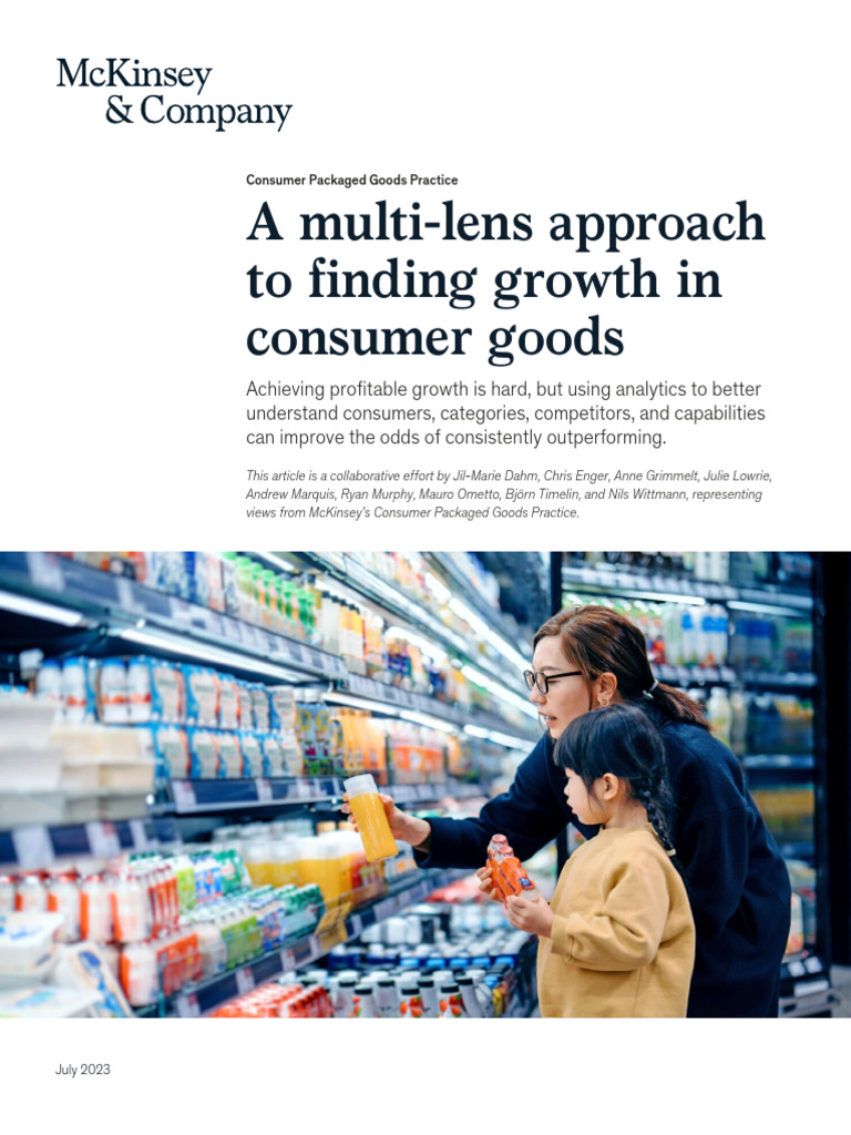 A Multi Lens Approach To Finding Growth in Consumer Goods v2 | PDF ...